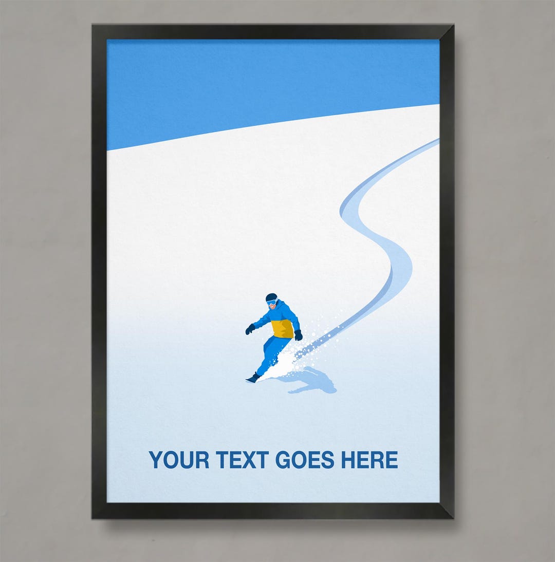 Personalized Snowboarding Poster: Custom Snowboard Print - Etsy