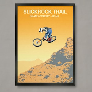 Slickrock Trail Mountain Bike Poster, Mountain Bike Poster, Mountain ...