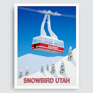Snowbird Ski Poster, Ski Resort Poster, Ski Print , Snowboard Poster ...