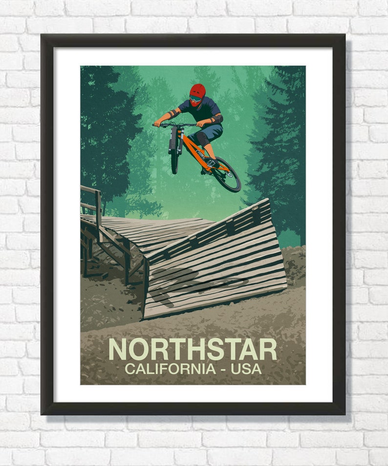 Northstar Mountain Bike Trail Poster - Etsy UK