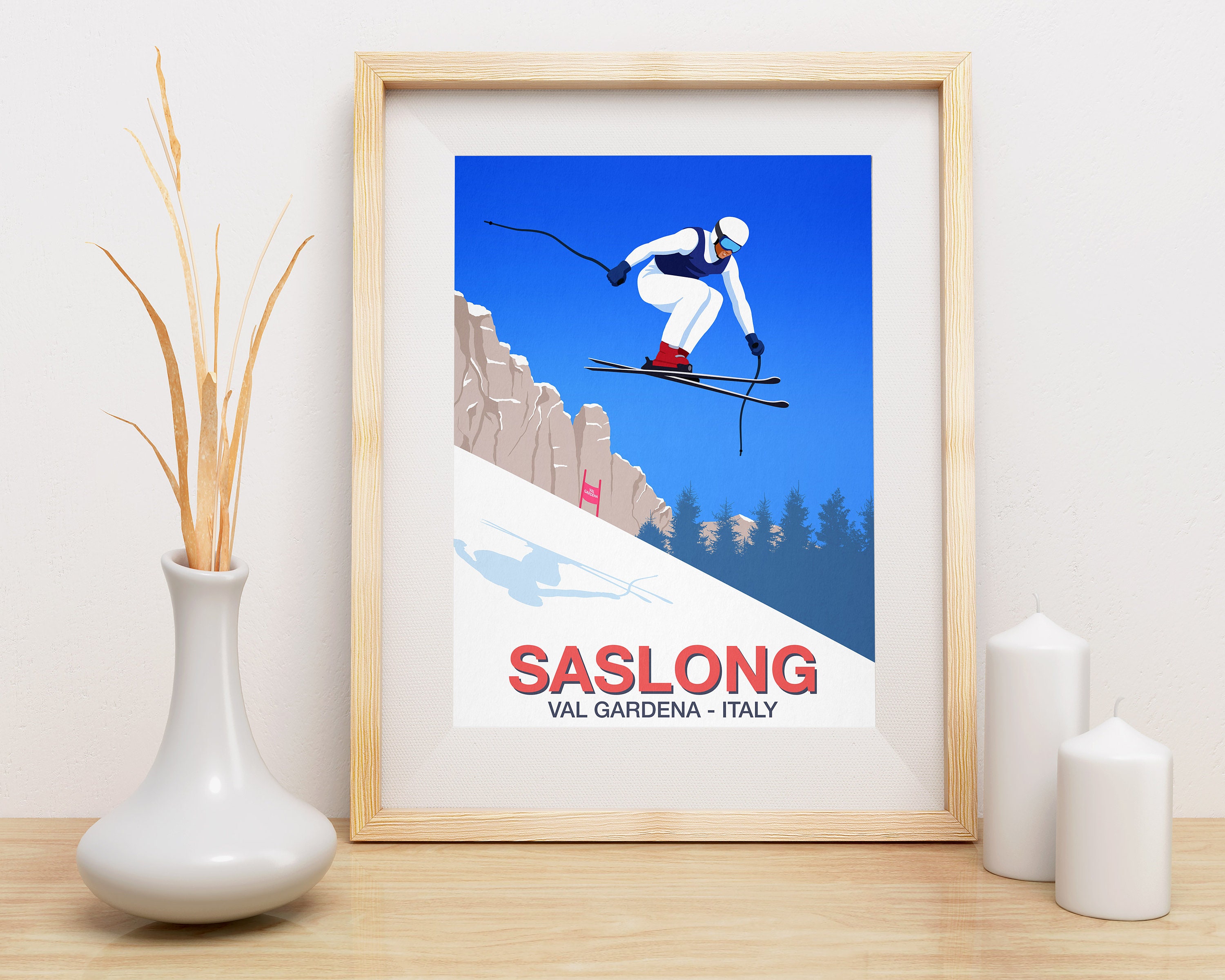 Val Gardena Ski Race Poster | Etsy