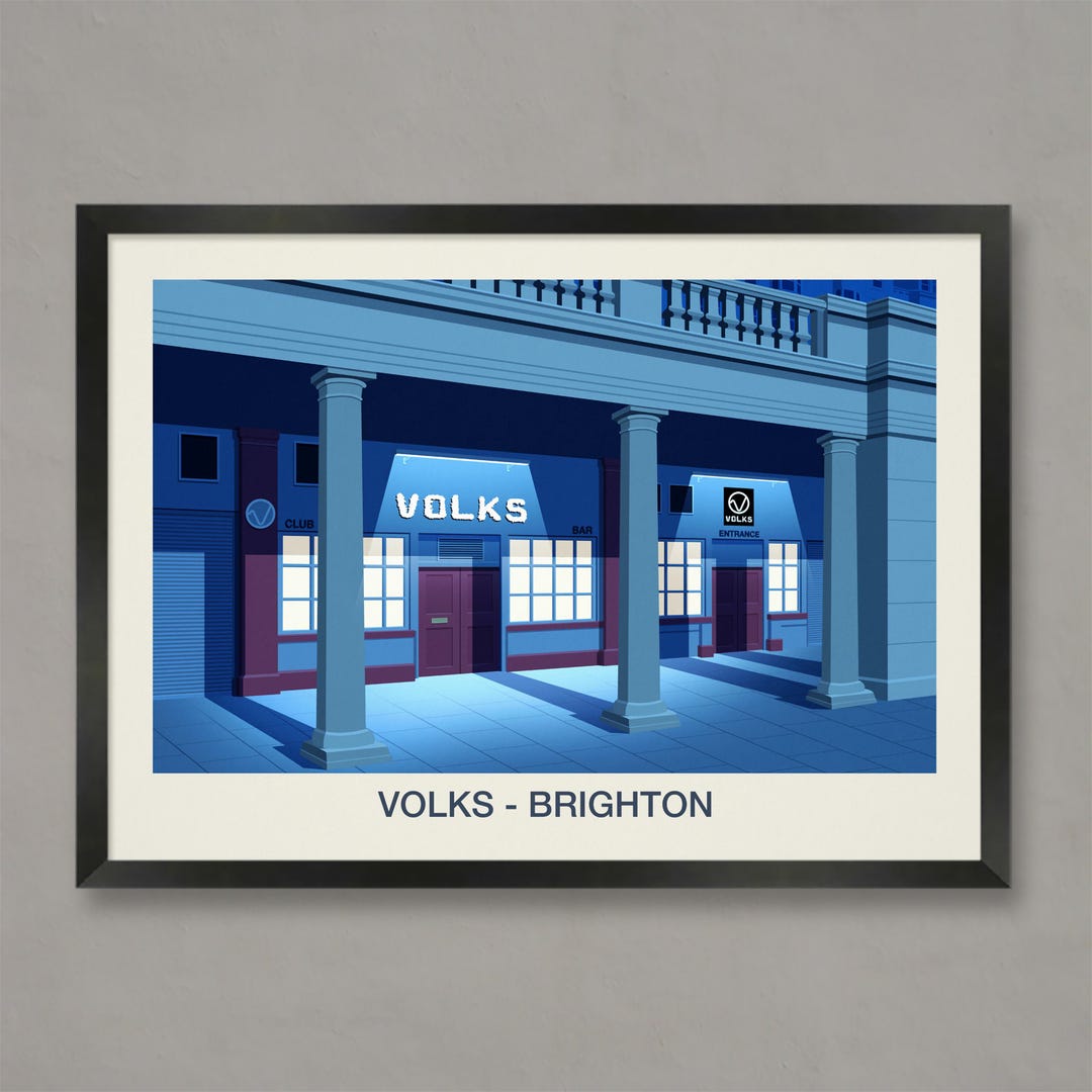Volks Nightclub Poster, Nightclub Prints, Volks Club, Volks Club ...