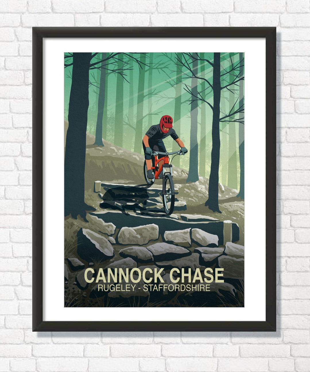 Cannock Chase Mountain Bike Trail Poster - Etsy Canada
