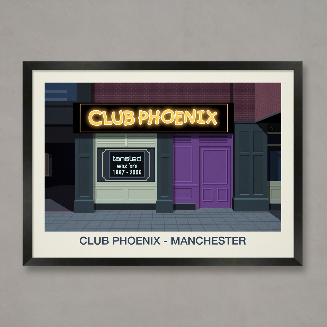 Club Phoenix Poster, Nightclub Prints, Club Phoenix, Club Phoenix Print ...