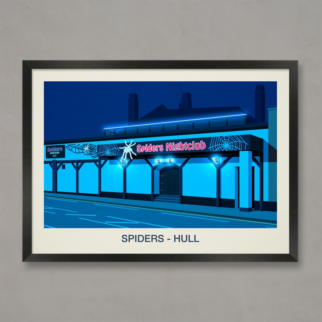 Spiders Nightclub Poster, Nightclub Print, Spiders Nightclub Print ...