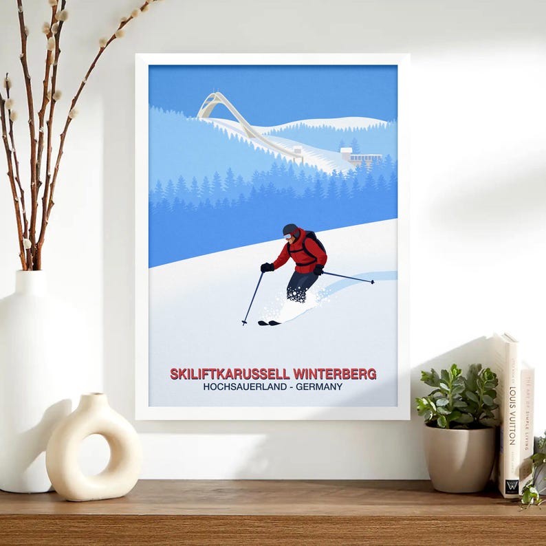 Winterberg Ski Resort Poster: Vintage Ski Travel Print - Etsy UK
