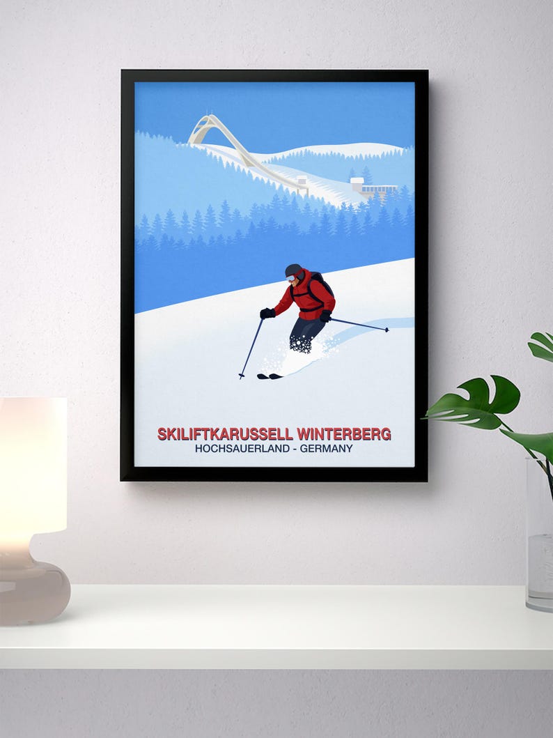 Winterberg Ski Resort Poster: Vintage Ski Travel Print - Etsy UK