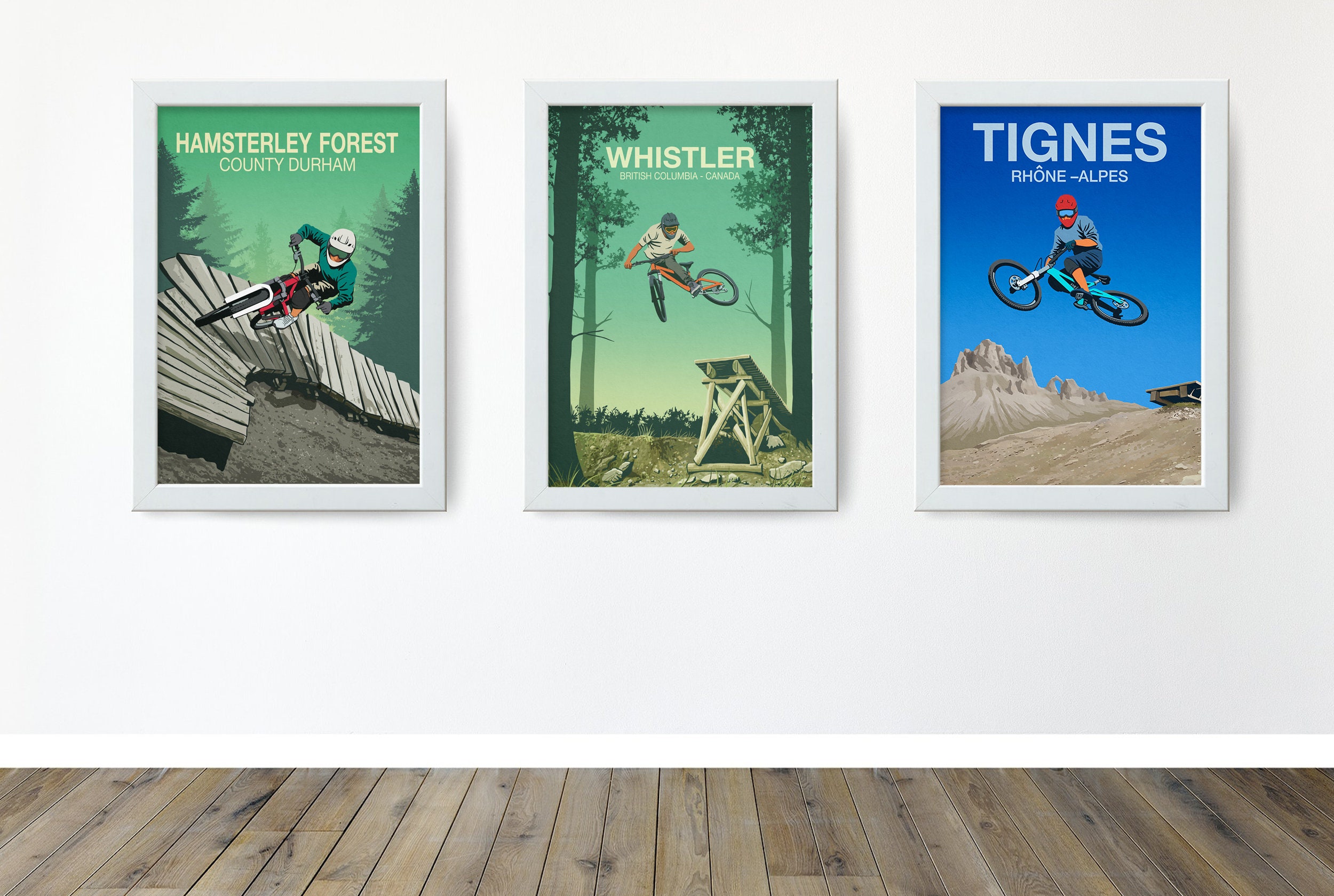 Set of 3 Unframed Mountain Bike Prints Choose Any 3 From the - Etsy