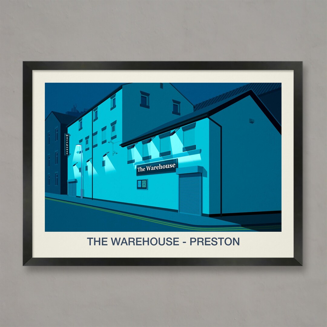 The Warehouse Preston Nightclub Poster: Indie Rock Venue Art Print - Etsy