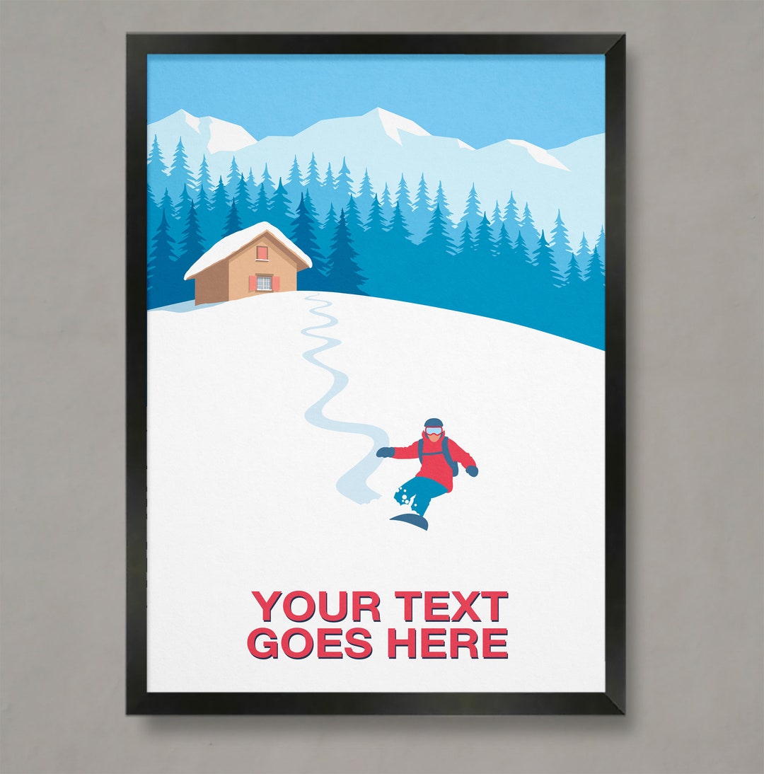 Personalized Snowboarding Poster: Custom Snowboard Print - Etsy