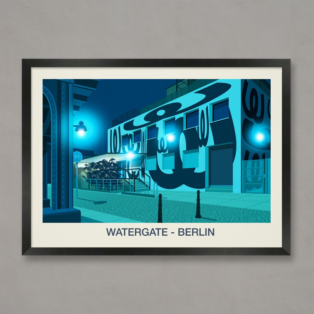 Watergate Nightclub Berlin Art Print, Kreuzberg Venue Poster - Etsy