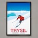 Trysil Skier Poster , Ski Resort Poster , Skiing Poster, Trysil Ski ...