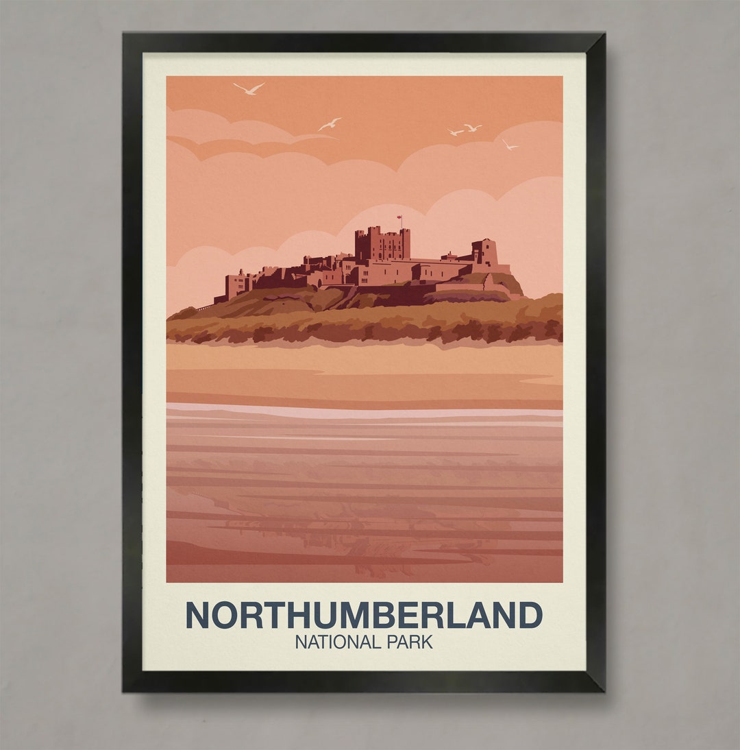 Northumberland National Park Poster, Northumberland, UK National Parks ...