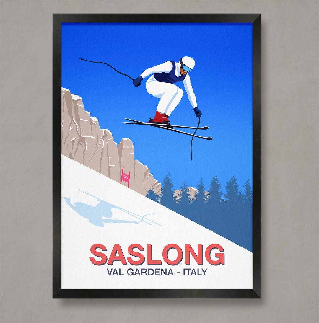 Val Gardena Ski Race Poster - Etsy