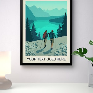 Personalized Hiking Poster: Vintage Style Trail Art Print - Etsy