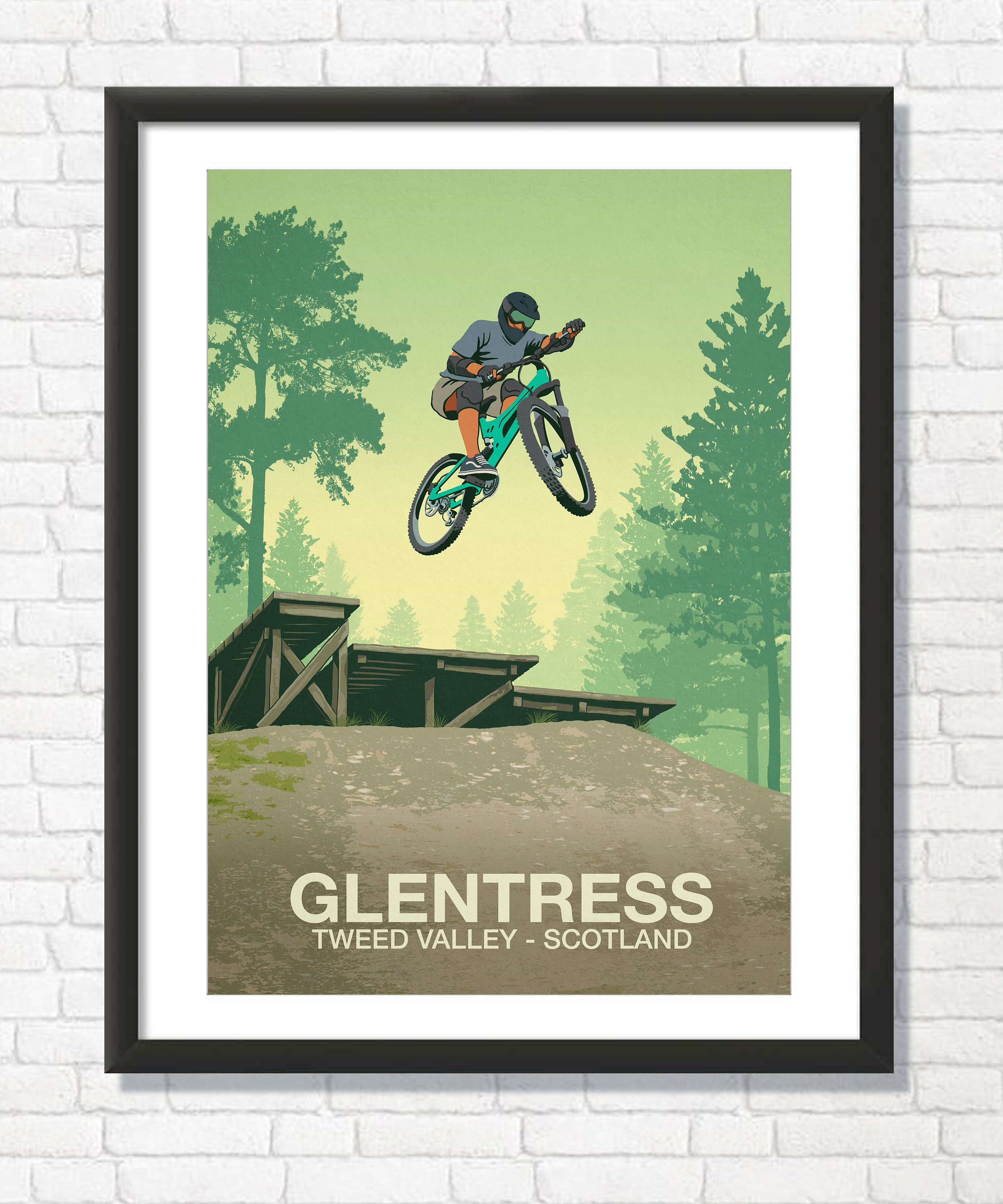 Glentress Mountain Bike Trail Poster | Etsy