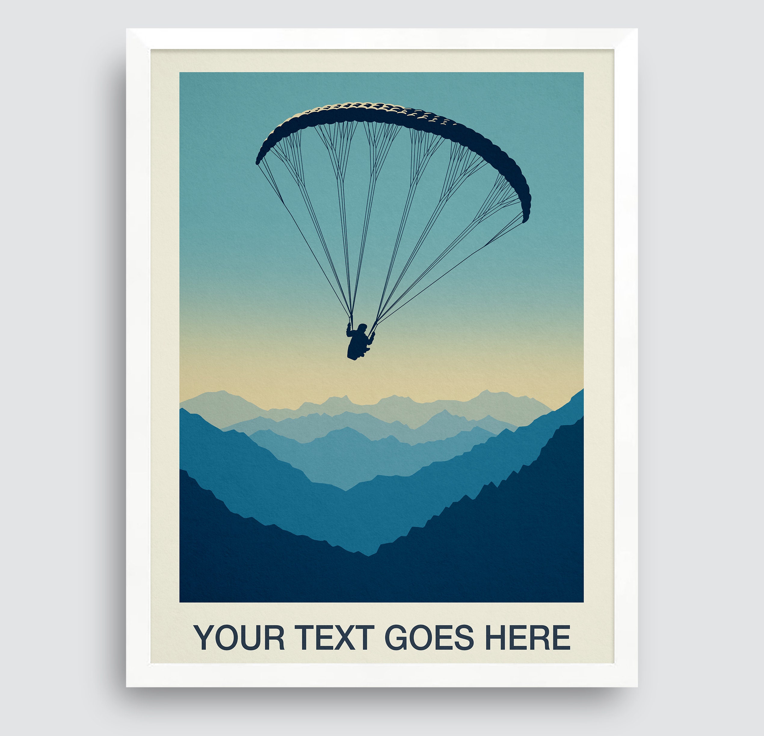 Personalised Paragliding Poster Personalised Paragliding - Etsy