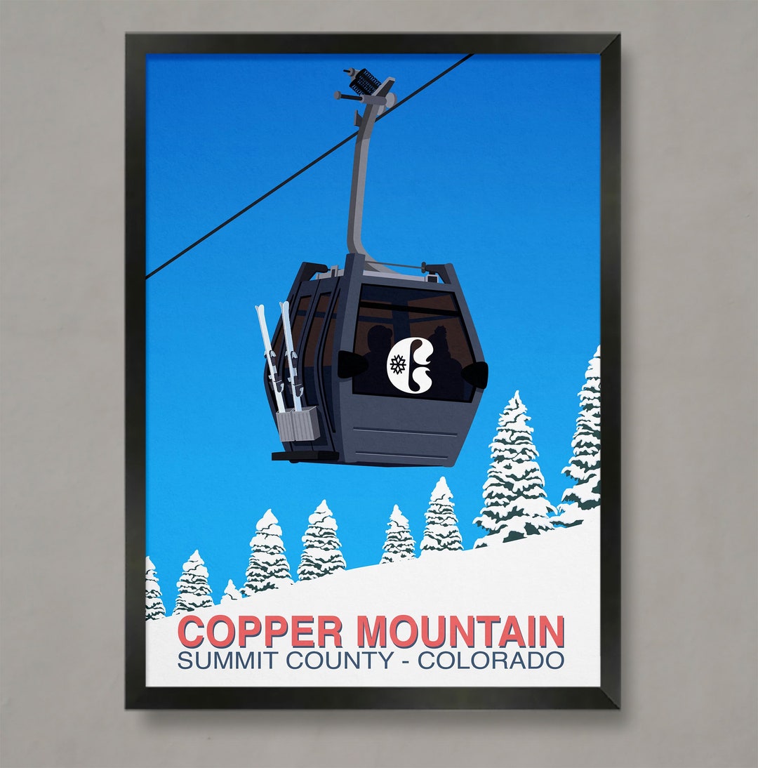 Copper Mountain Ski Poster, Ski Resort Poster, Ski Print , Snowboard ...