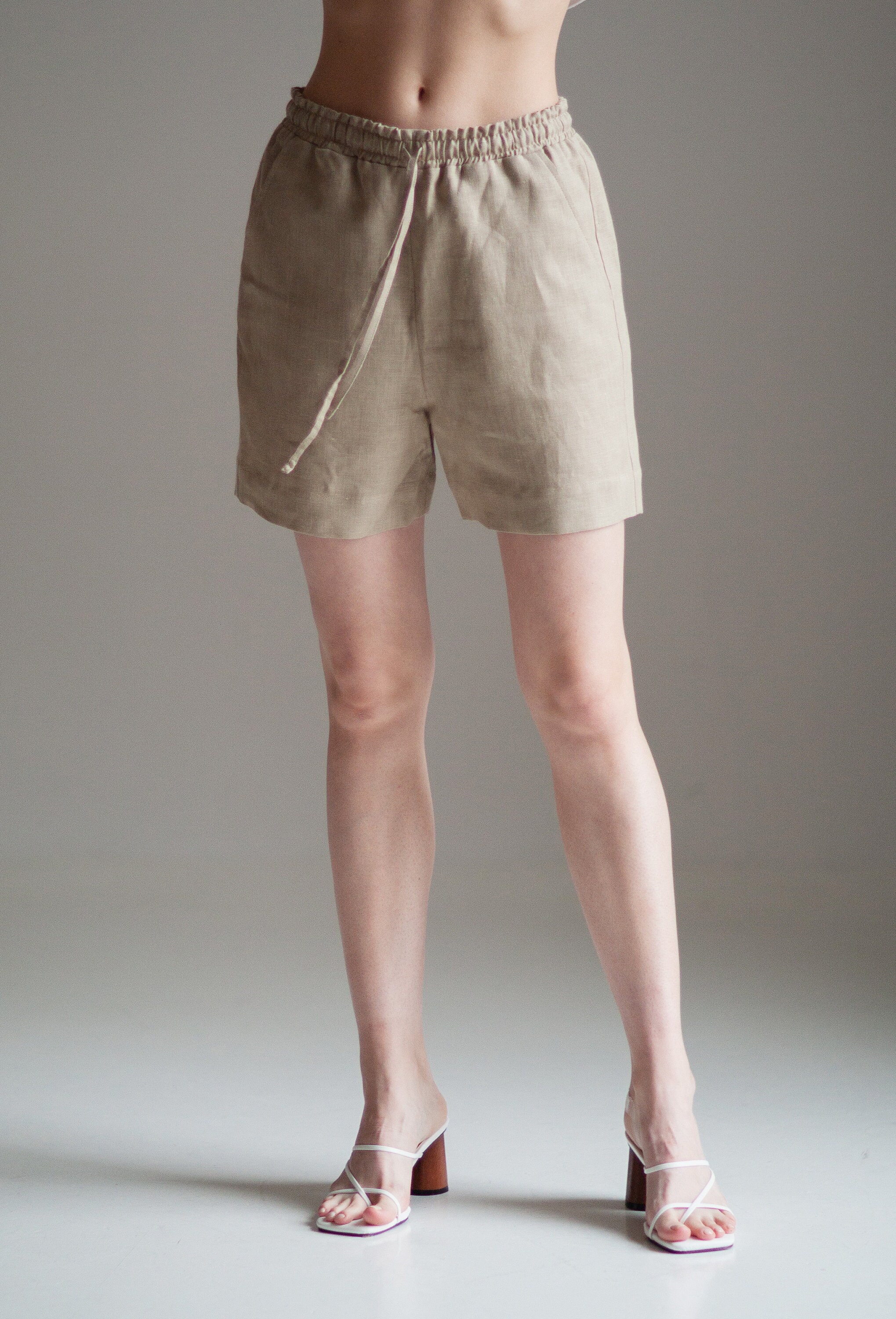 Linen shorts High waisted linen shorts High waist shorts | Etsy