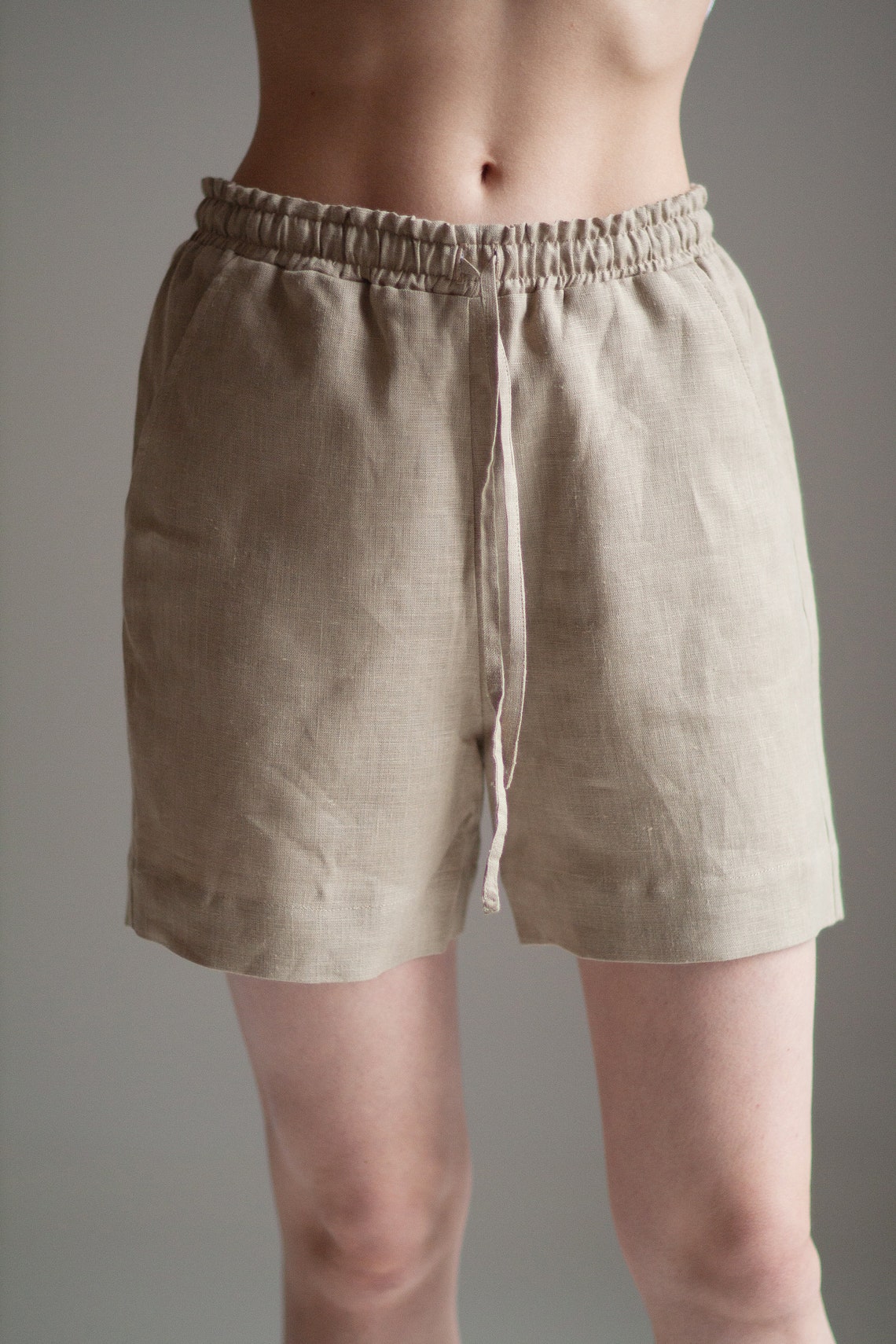 Linen shorts High waisted linen shorts High waist shorts | Etsy