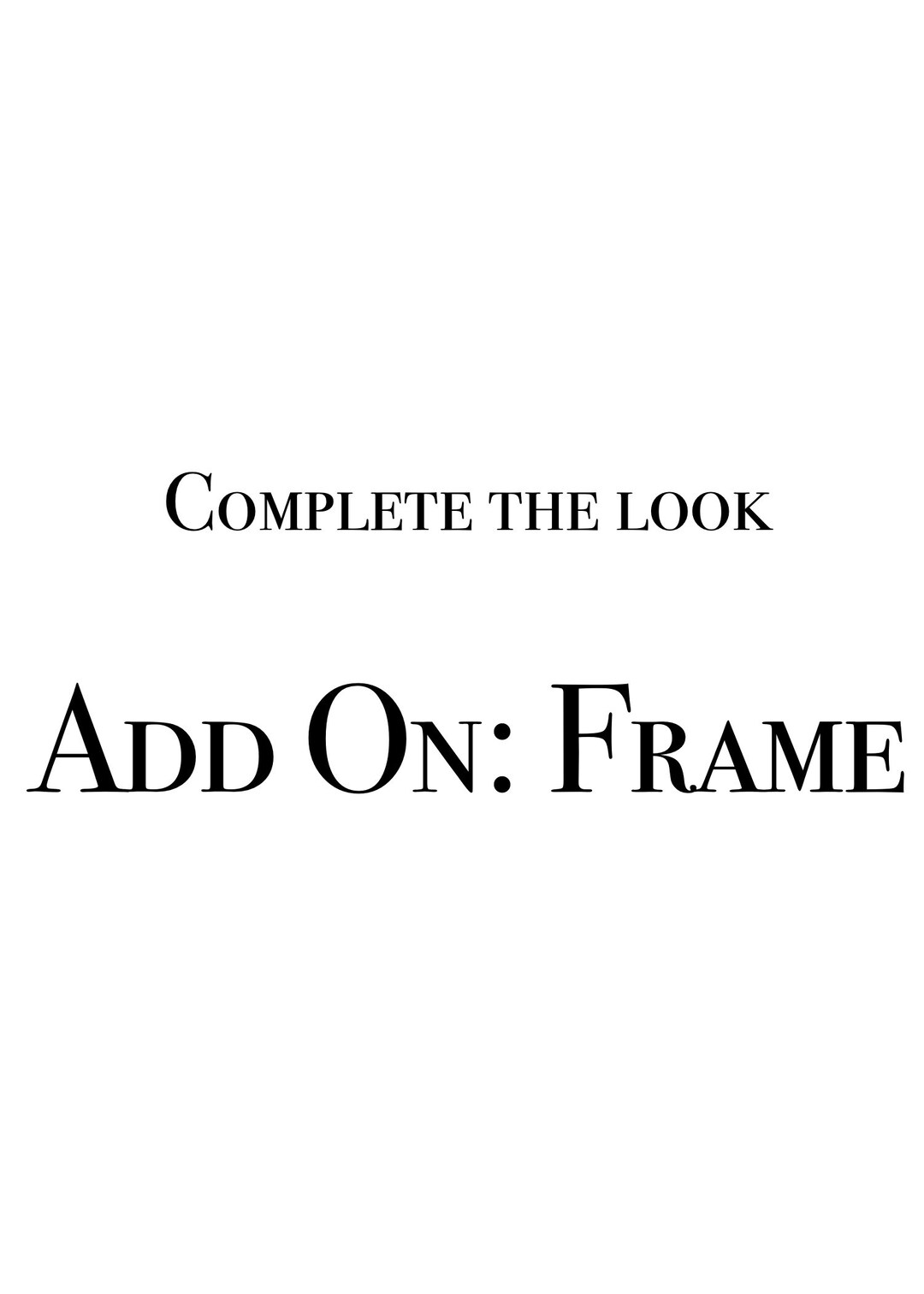 Add On: Frame - Etsy