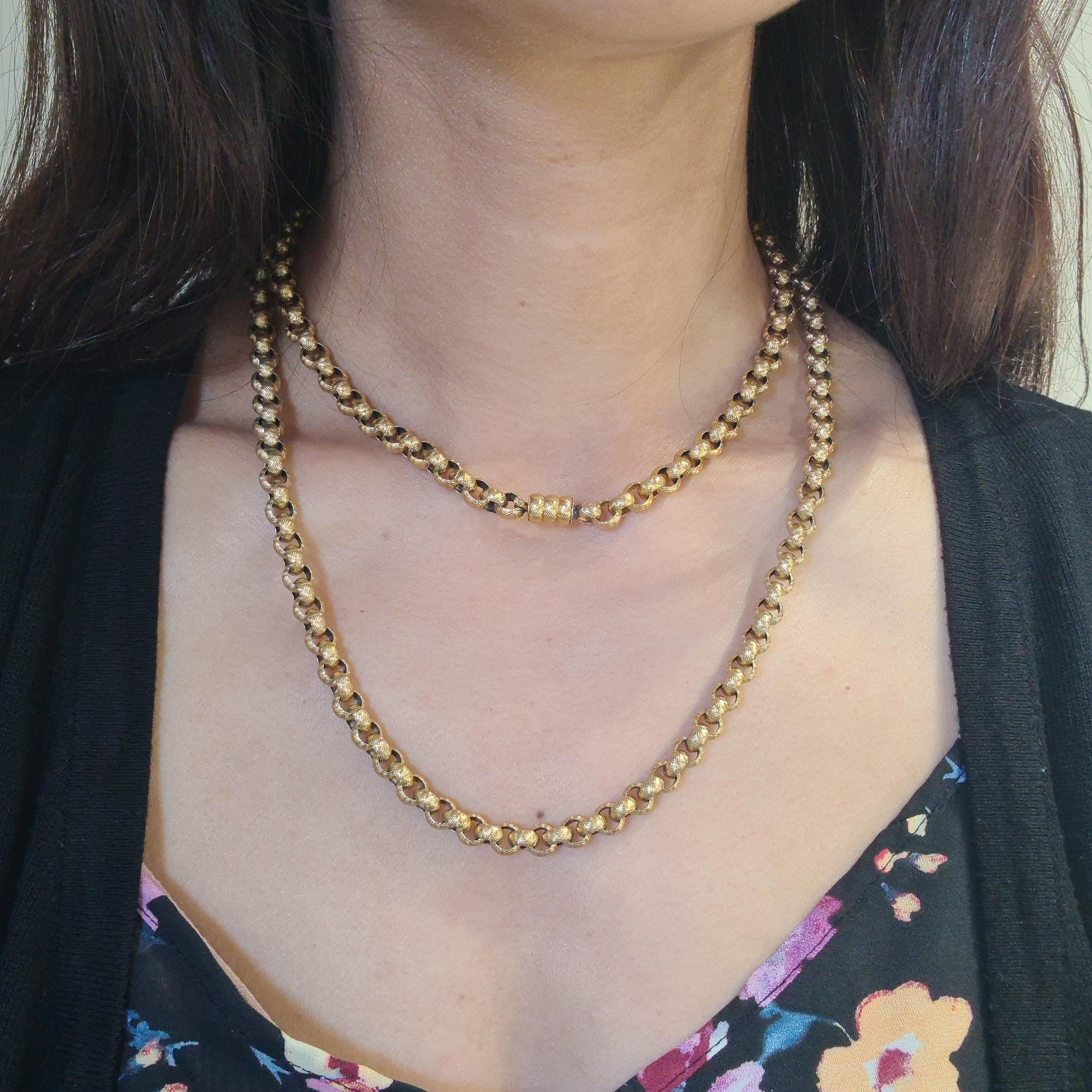 Antique Georgian Long Gold Chain, Necklace and Bracelets, Circa 1820 - Etsy