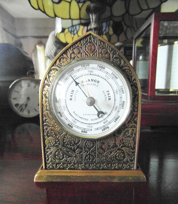 1960s 1970s Metal Arch Top Barometer Spanish Legends | Etsy
