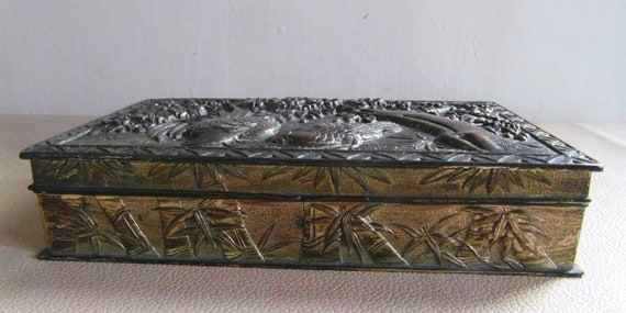 Antique Early 20th C Japanese Antimony Embossed Coppe… - Gem