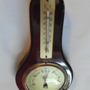 An Attractive 1950s Small German Banjo Barometer - Tested - Accurate ...