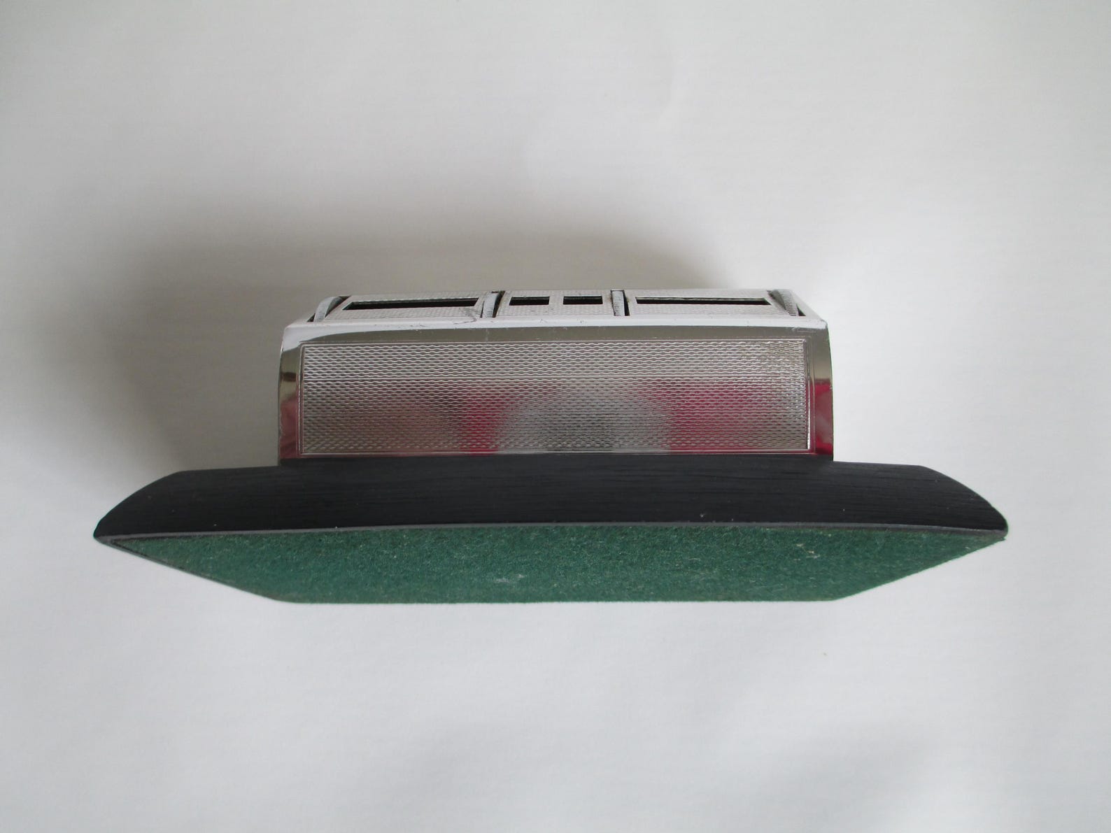 Wonderfully Art Deco Styled 1950s Engine Turned Desktop Perpetual ...