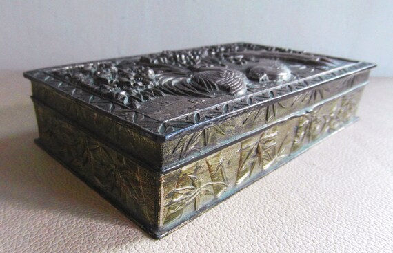 Antique Early 20th C Japanese Antimony Embossed Coppe… - Gem