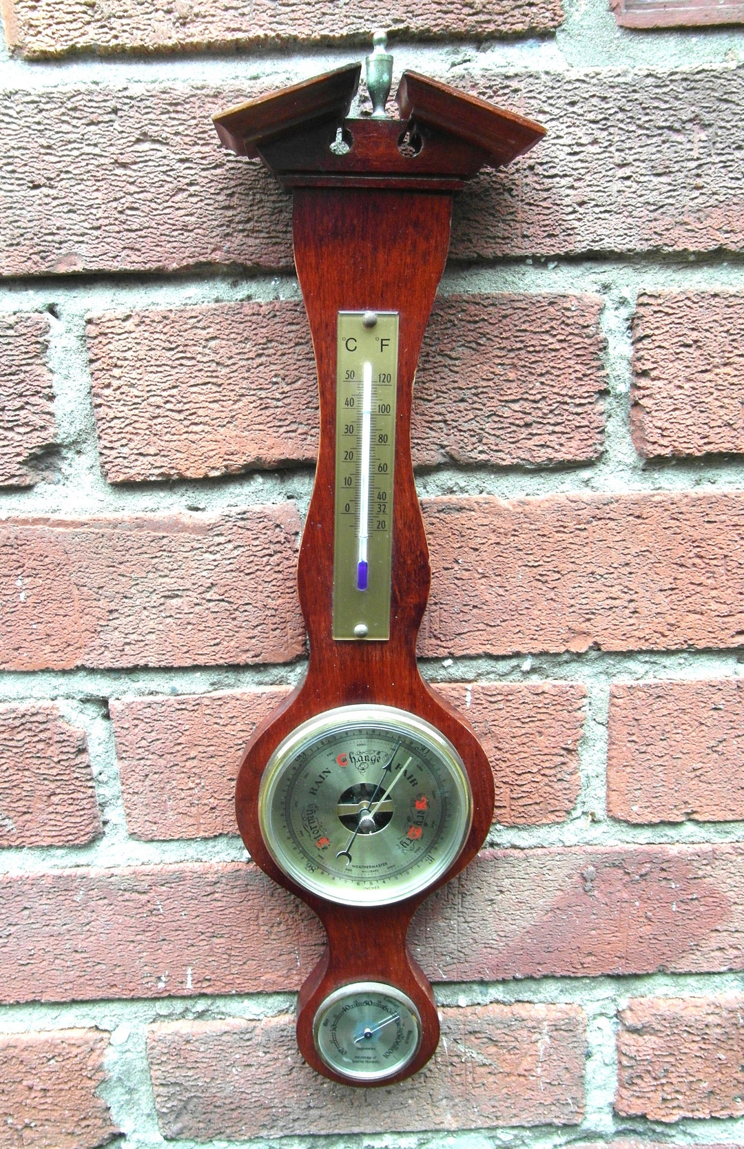 A Very Accurate & Attractive 1970s Banjo Barometer by Weathermaster ...