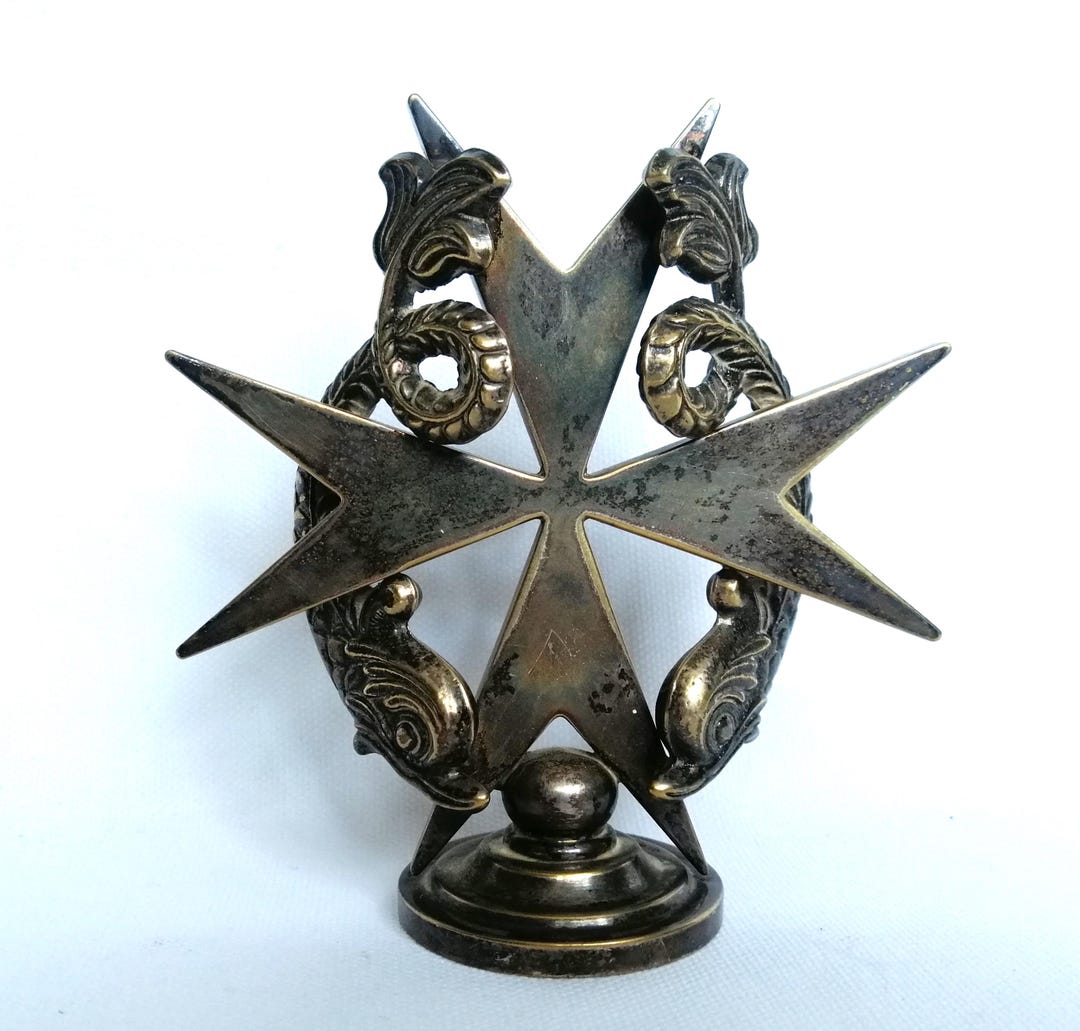 Stunning & Rare Car Mascot Badge Maltese Cross 1920s-30s CUTAJAR WORKS ...