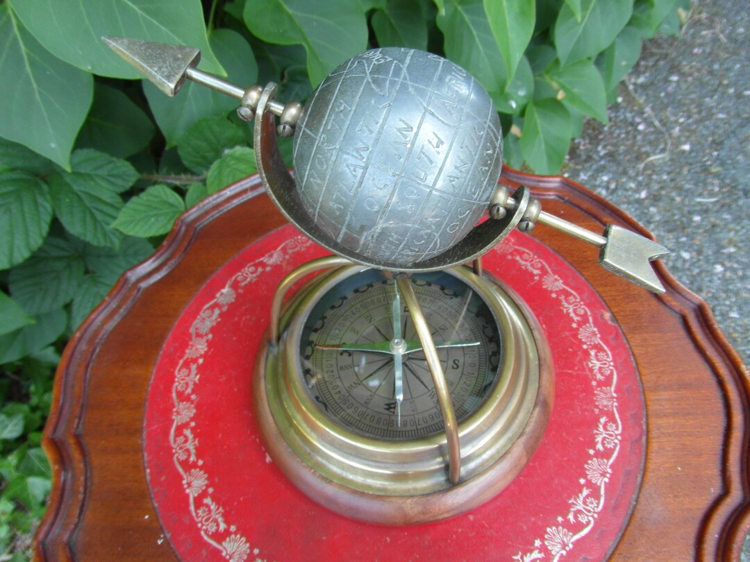 Fantastic Vintage Nautical Desktop Armillary Sphere Compass Globe With ...