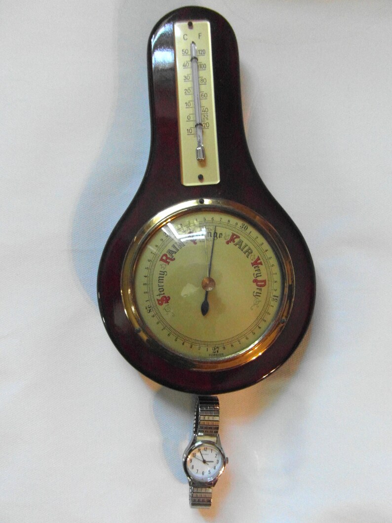 An Attractive 1950s Small German Banjo Barometer - Tested - Accurate ...