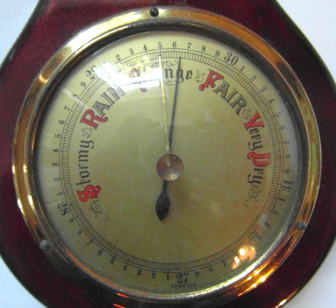 An Attractive 1950s Small German Banjo Barometer - Tested - Accurate ...