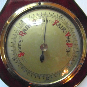 An Attractive 1950s Small German Banjo Barometer - Tested - Accurate ...