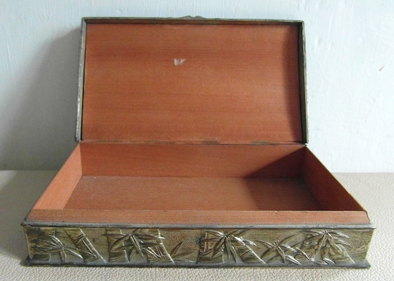Antique Early 20th C Japanese Antimony Embossed Coppe… - Gem