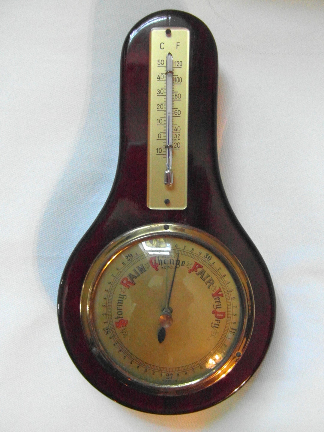 An Attractive 1950s Small German Banjo Barometer Tested Accurate - Etsy