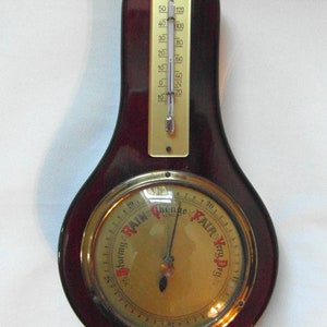 An Attractive 1950s Small German Banjo Barometer - Tested - Accurate ...