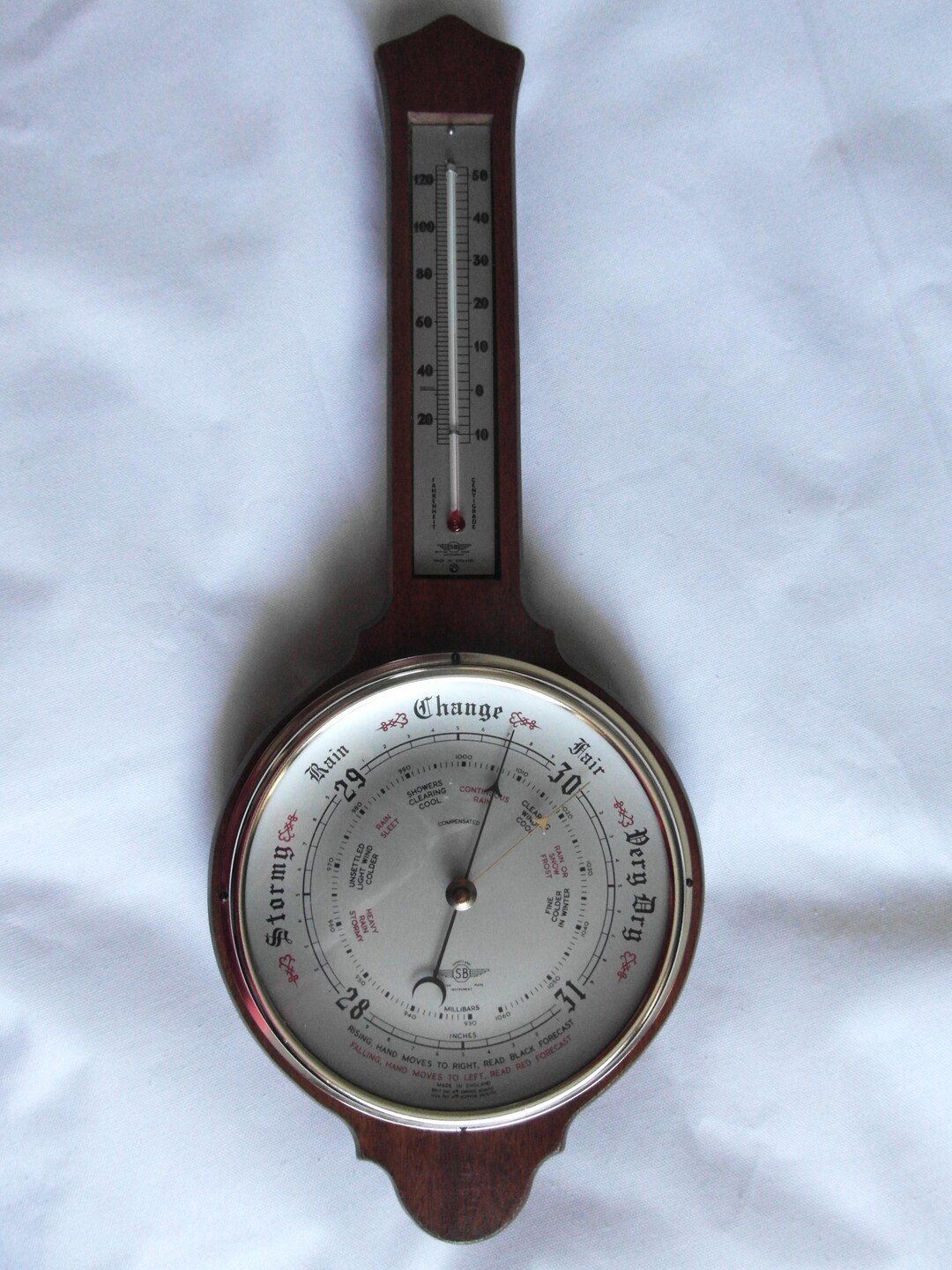 Unusual & Large 1960s SB Banjo Barometer - Tested Accurate and Almost ...
