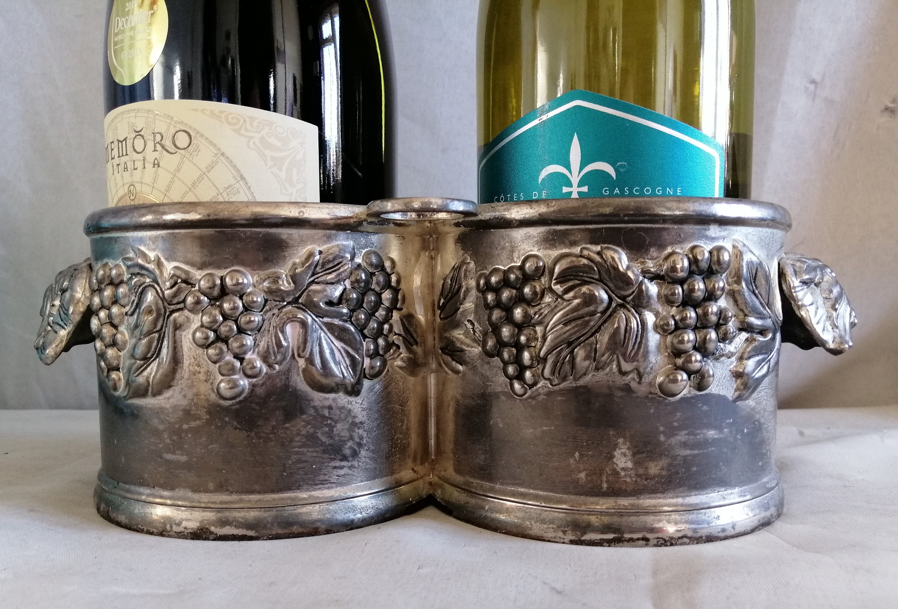Vintage SILEA Dual Wine Bottle Holder/coasters Grapevine - Etsy UK