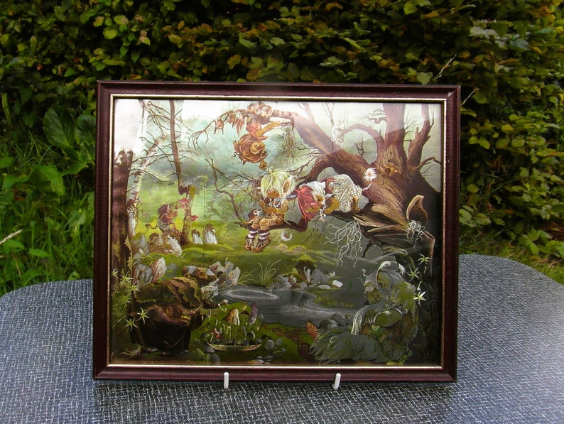 Vintage 1970s Dufex Foil Art Print Fairies Jean & Ron Henry - Open ...