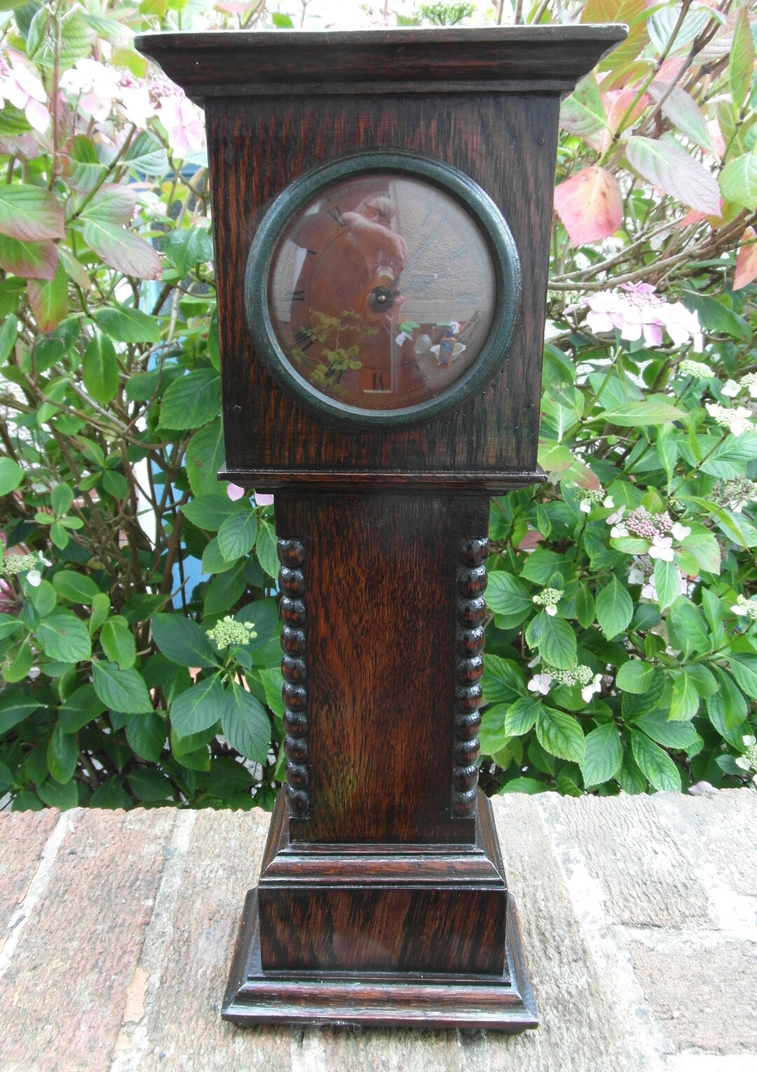 Unusual & Rare Antique Solid Oak Miniature Longcase 30 Hour Clock ...