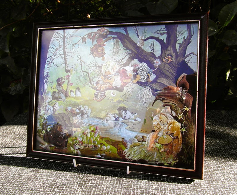 Vintage 1970s Dufex Foil Art Print Fairies Jean & Ron Henry - Open ...