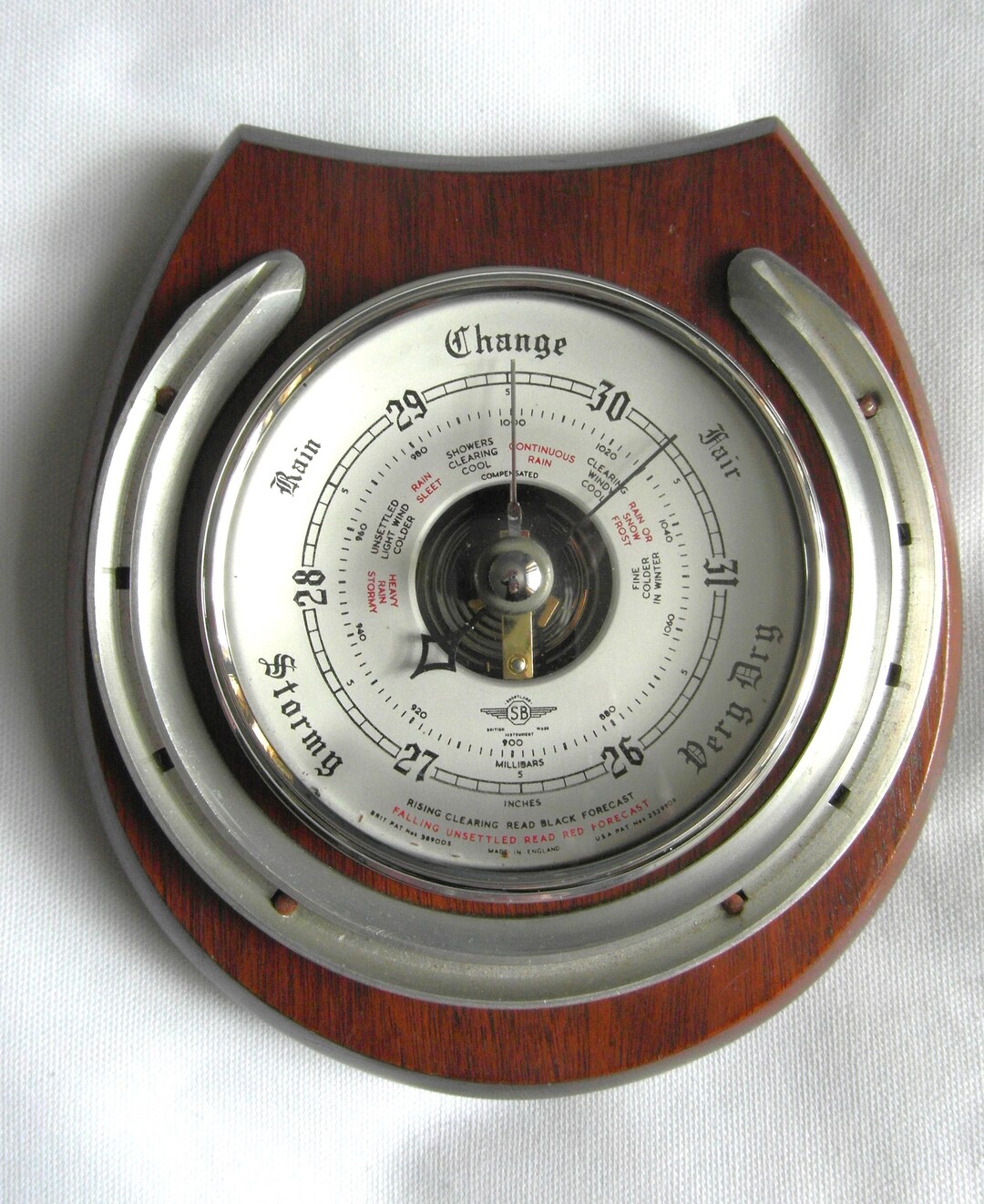 An Attractive 1950s-60s SB Shortland Smiths Barometer Horseshoe ...