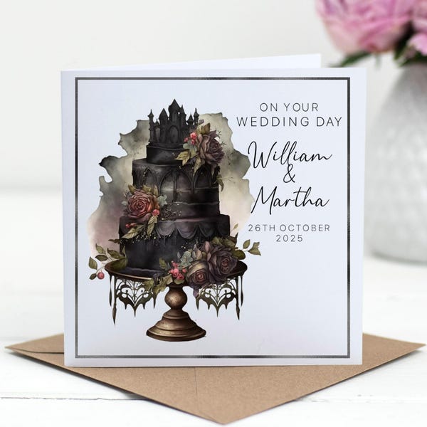 Gothic Wedding Card - Etsy UK