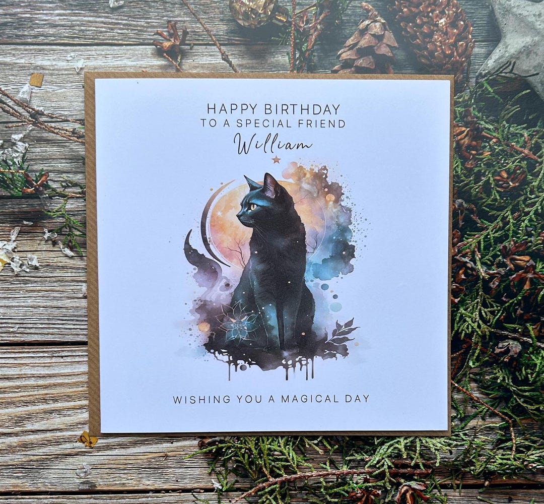 Personalised Celestial Birthday Card Personalisation Fantasy Goddess ...