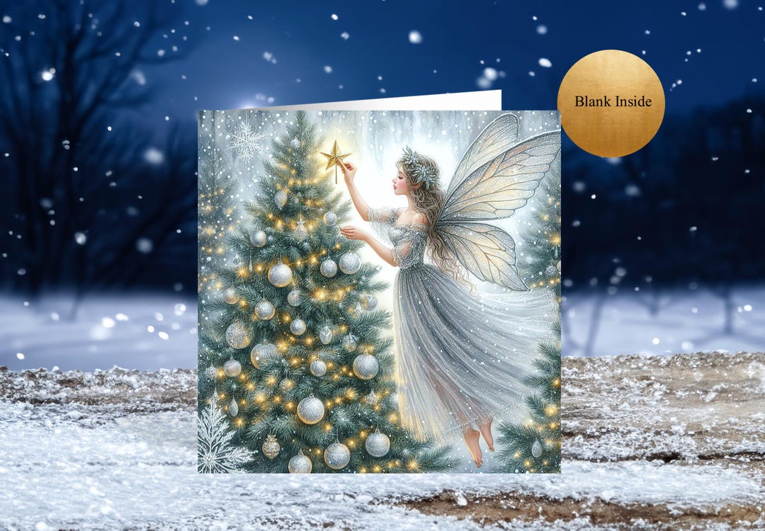 Handmade Christmas Greeting Card: Magical Christmas Fairy .(PSF2) - Etsy UK