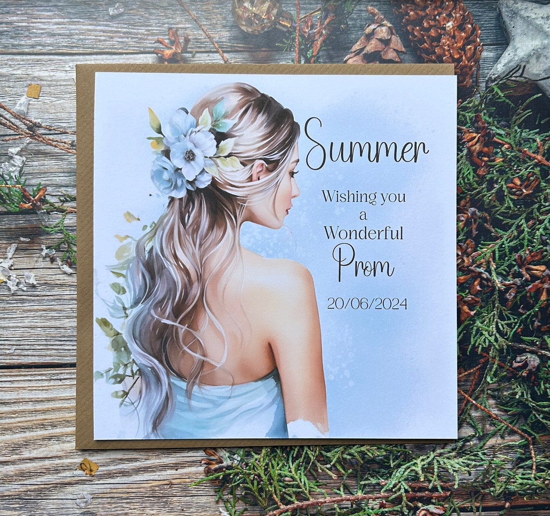 Personalised School Collage Prom Card for Girls Prom Night Celebrations ...